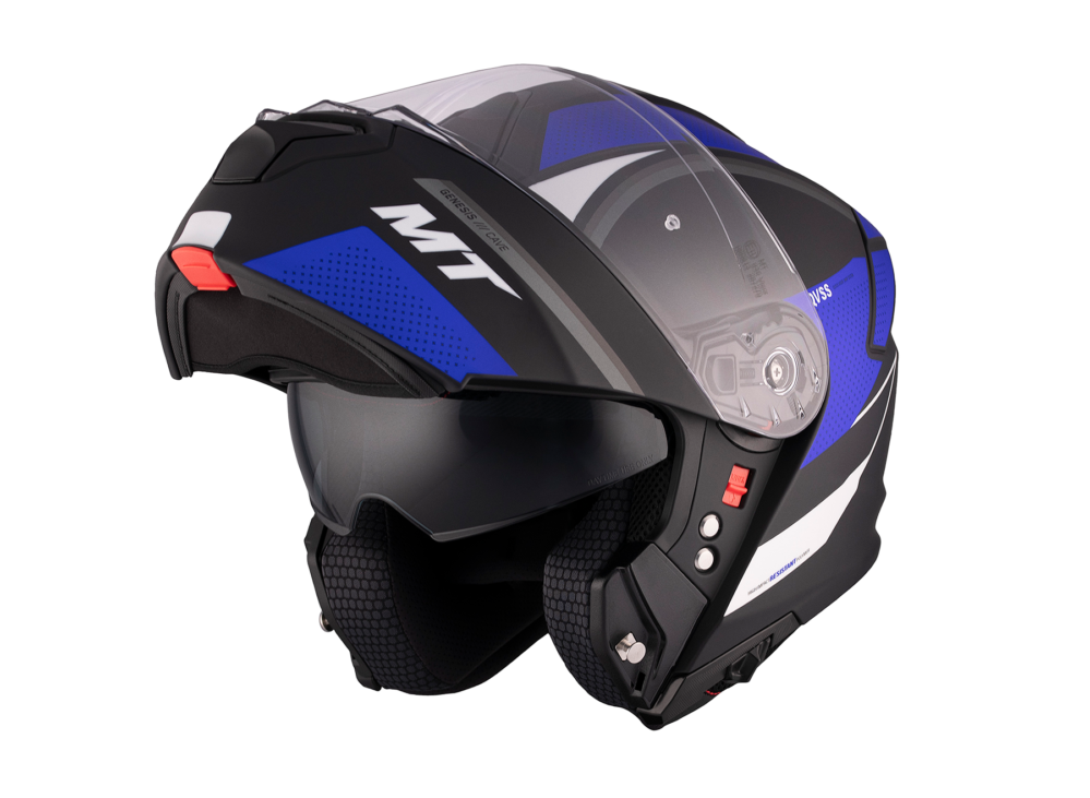 Flip Up Helmet Pinlock Ready Retractable Visor MT Genesis SV Cave A7 ...